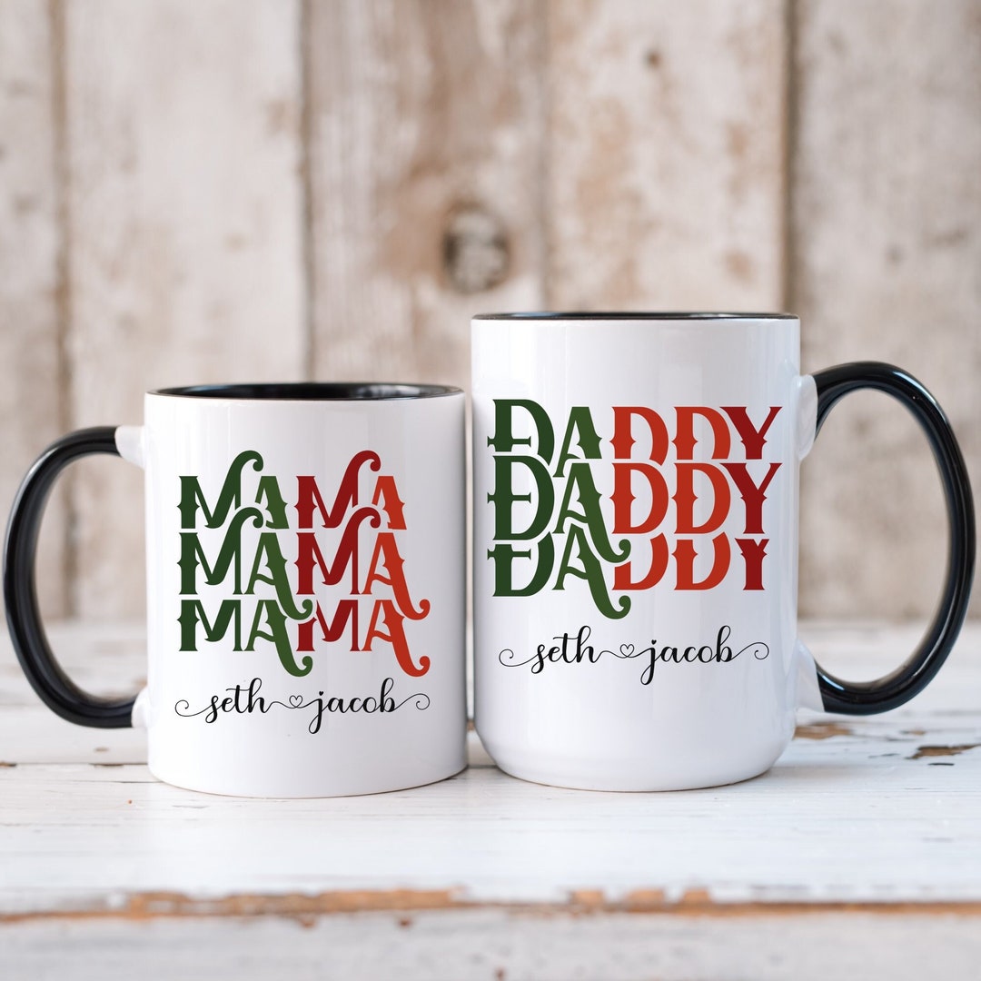Mommy Daddy Parents Couple Mugs Set, Mom Dad Mug Set, Gift for Parents ...