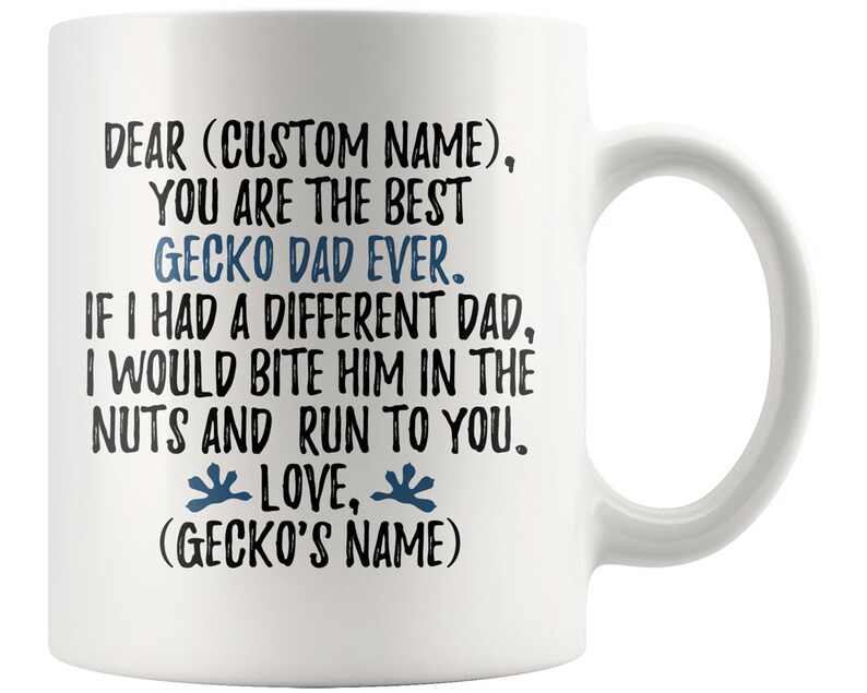 Personalized Gecko Dad Gifts, Gecko Dad Mug, Gecko Owner, Gecko Gifts ...