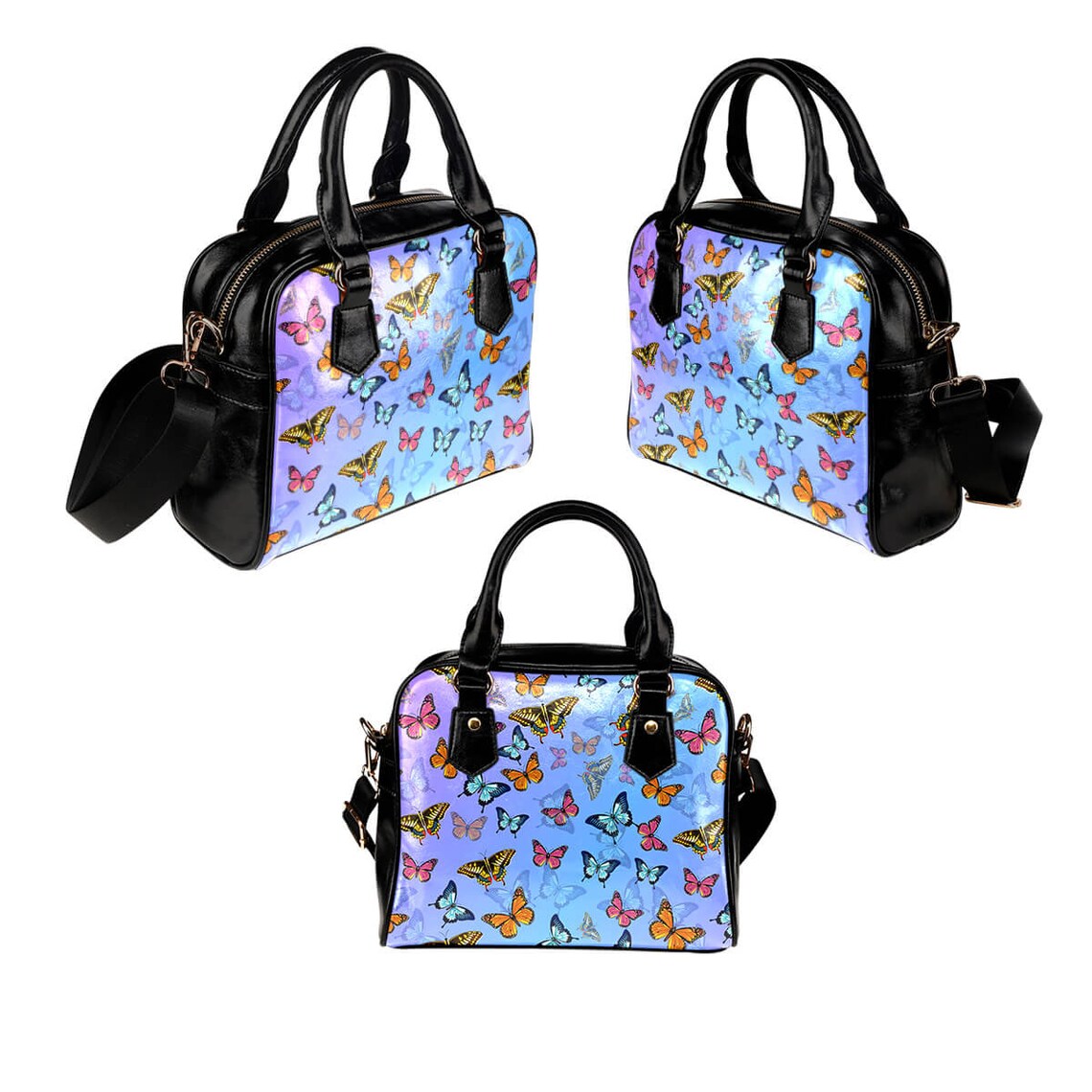 Small Butterfly Shoulder Waterproof PU Leather Handbag for Special ...