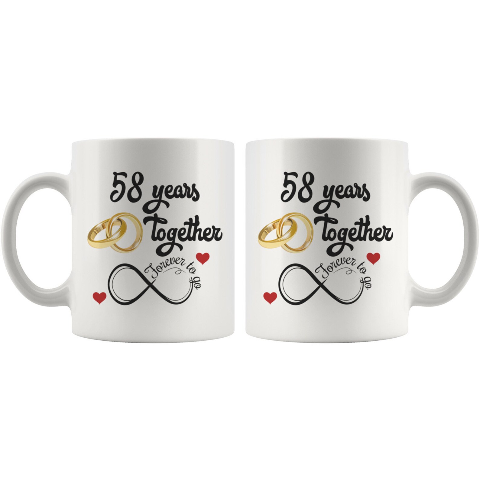 58th Wedding Anniversary Gift for Him and Her, Married for 58 Years ...