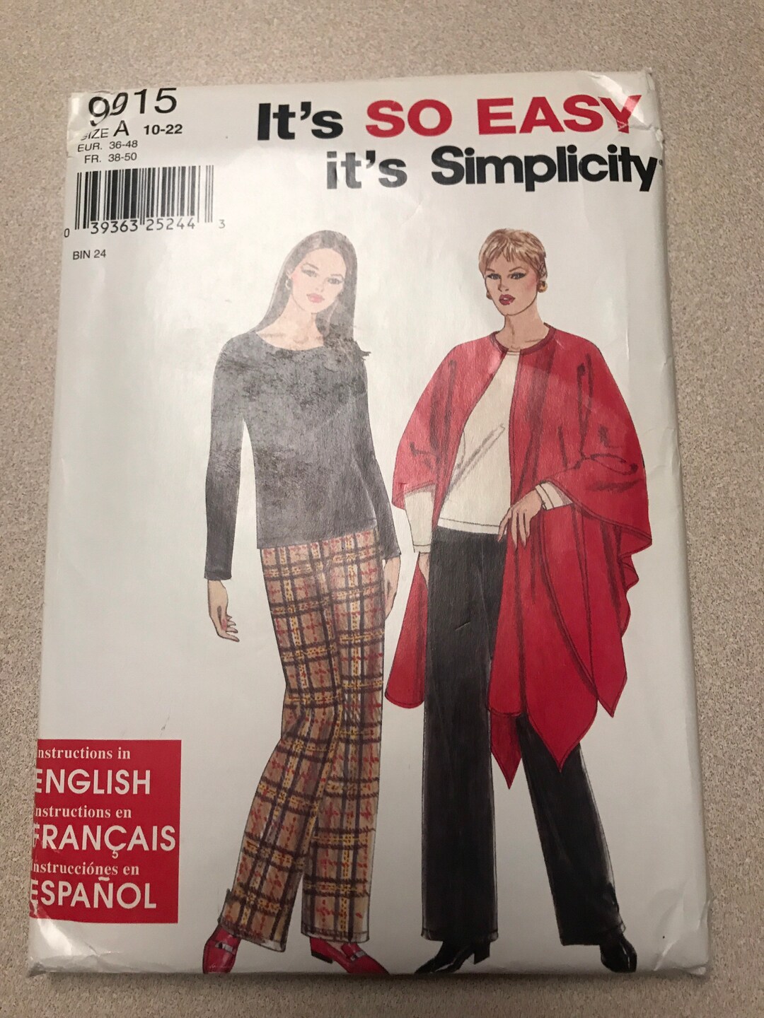 Simplicity 9915 Pants Wrap and Knit Top Pattern - Etsy