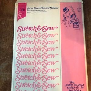 Stretch and Sew 300 Sweater Pattern - Etsy