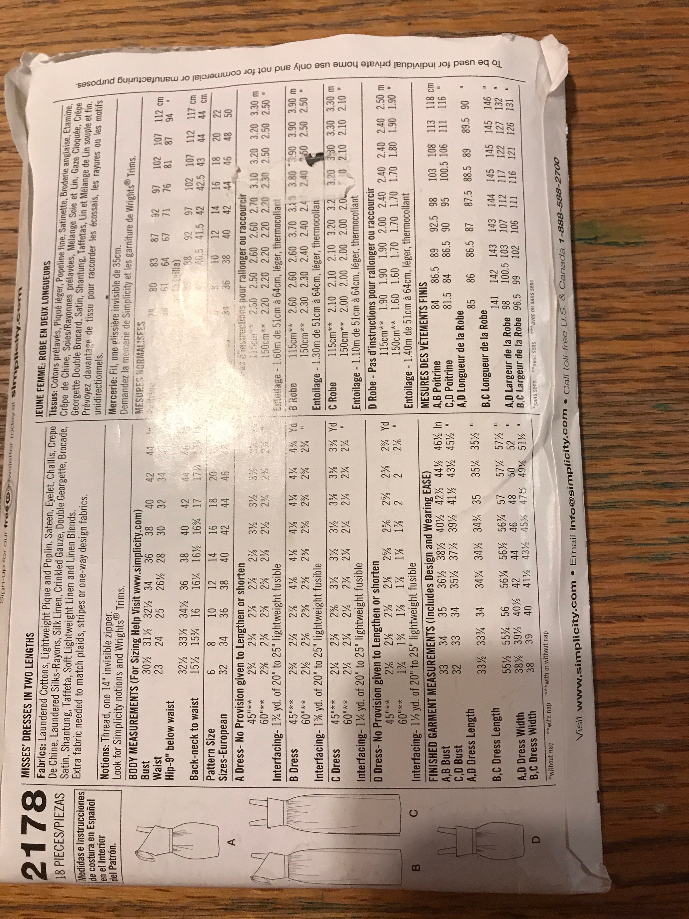 Simplicity 2178 Dress Pattern - Etsy