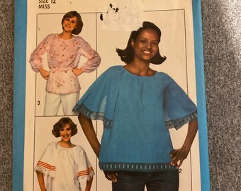 Misses and Mens Pullover Top Simplicity 5226 Pattern Beginners - Etsy
