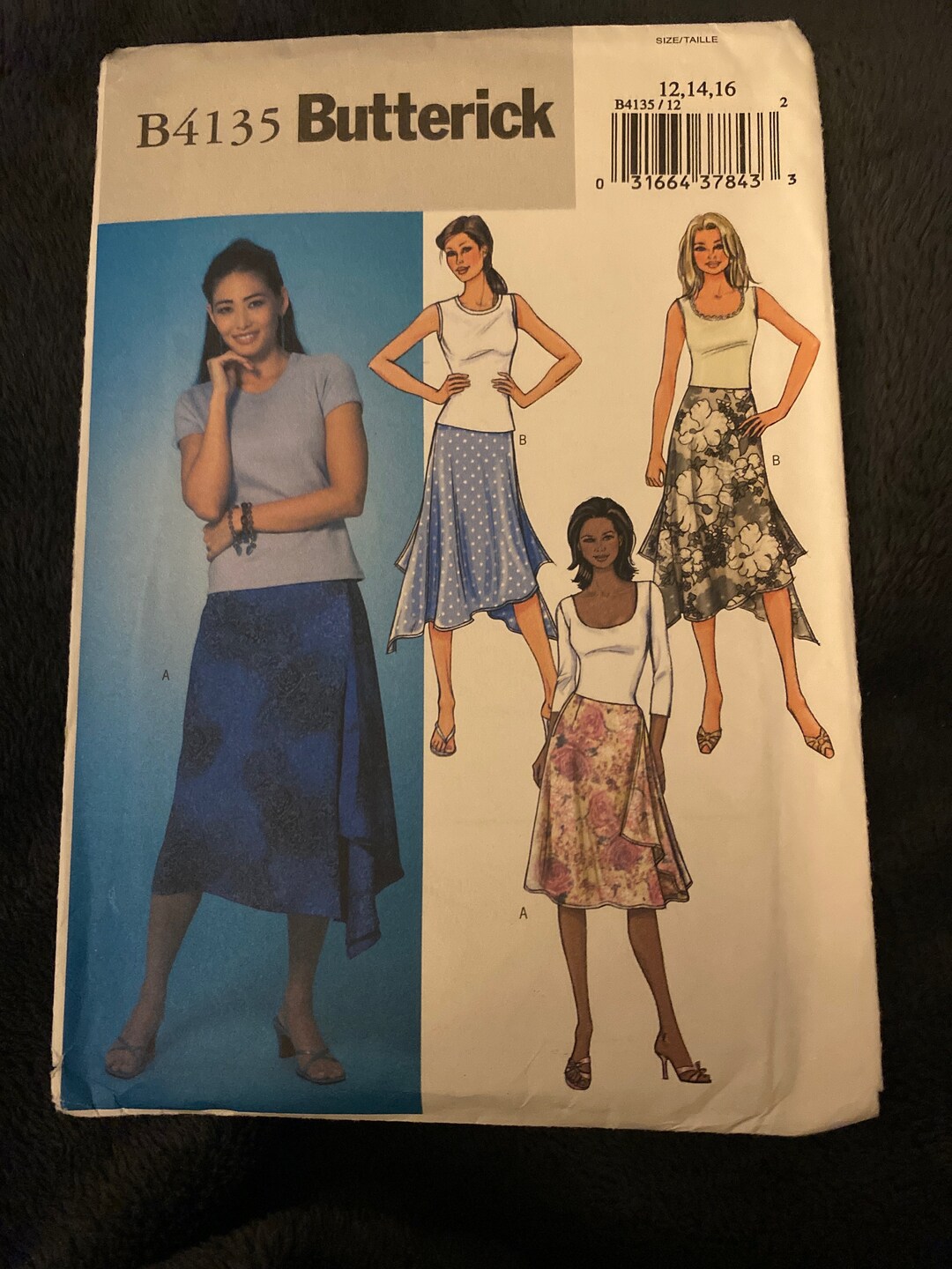 Butterick Pattern 4135 Skirt Pattern Size 12-16 - Etsy