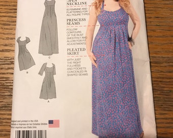 UNCUT Simplicity 8972 Misses ESP Dress and Sash Sewing Pattern - Etsy