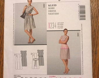 BURDA 7217 DRESS Pattern One-piece Sleeveless Dress With - Etsy