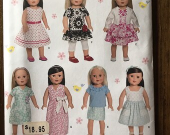 18 Doll Clothes Simplicity Sewing Pattern 1484 - Etsy