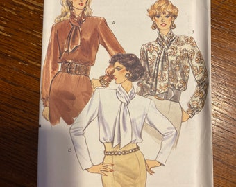 Vintage Vogue 7672, Very Easy Bow Blouse Pattern, UC/FF - Etsy