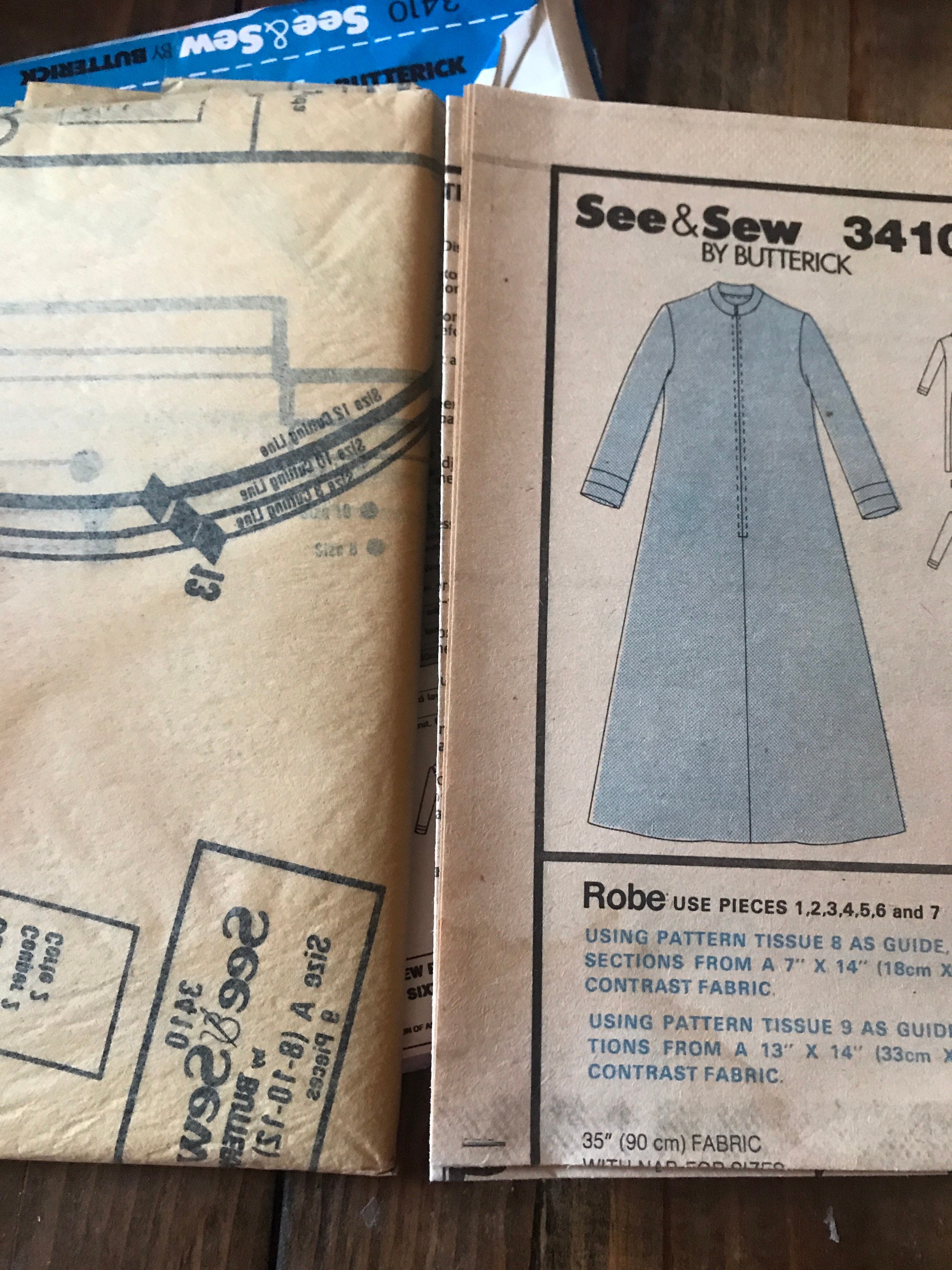 Butterick See & Sew Robe Pattern - Etsy