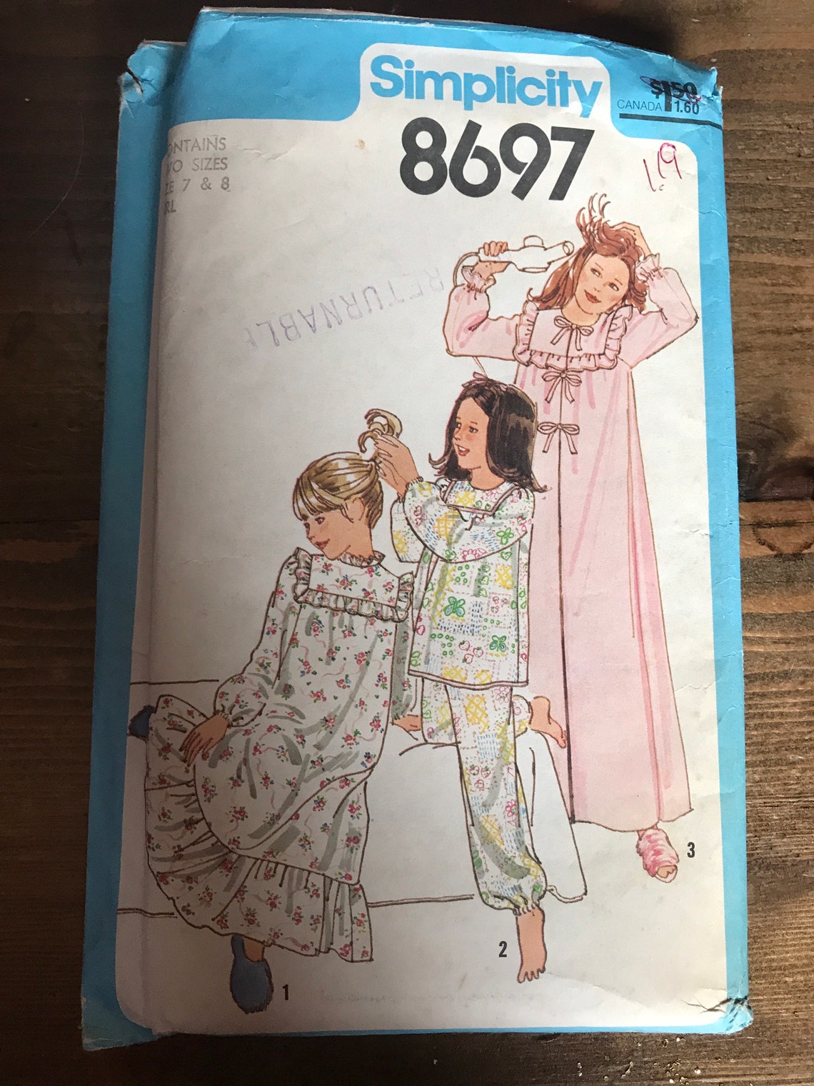Simplicity 8697 Girls Pajama Pattern - Etsy
