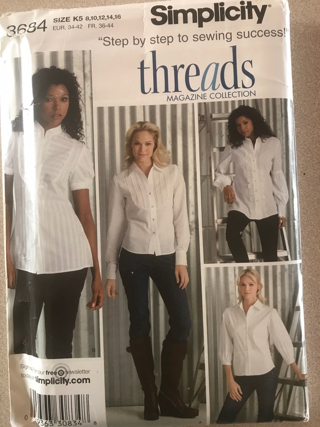 Simplicity 3684 Blouse Pattern - Etsy