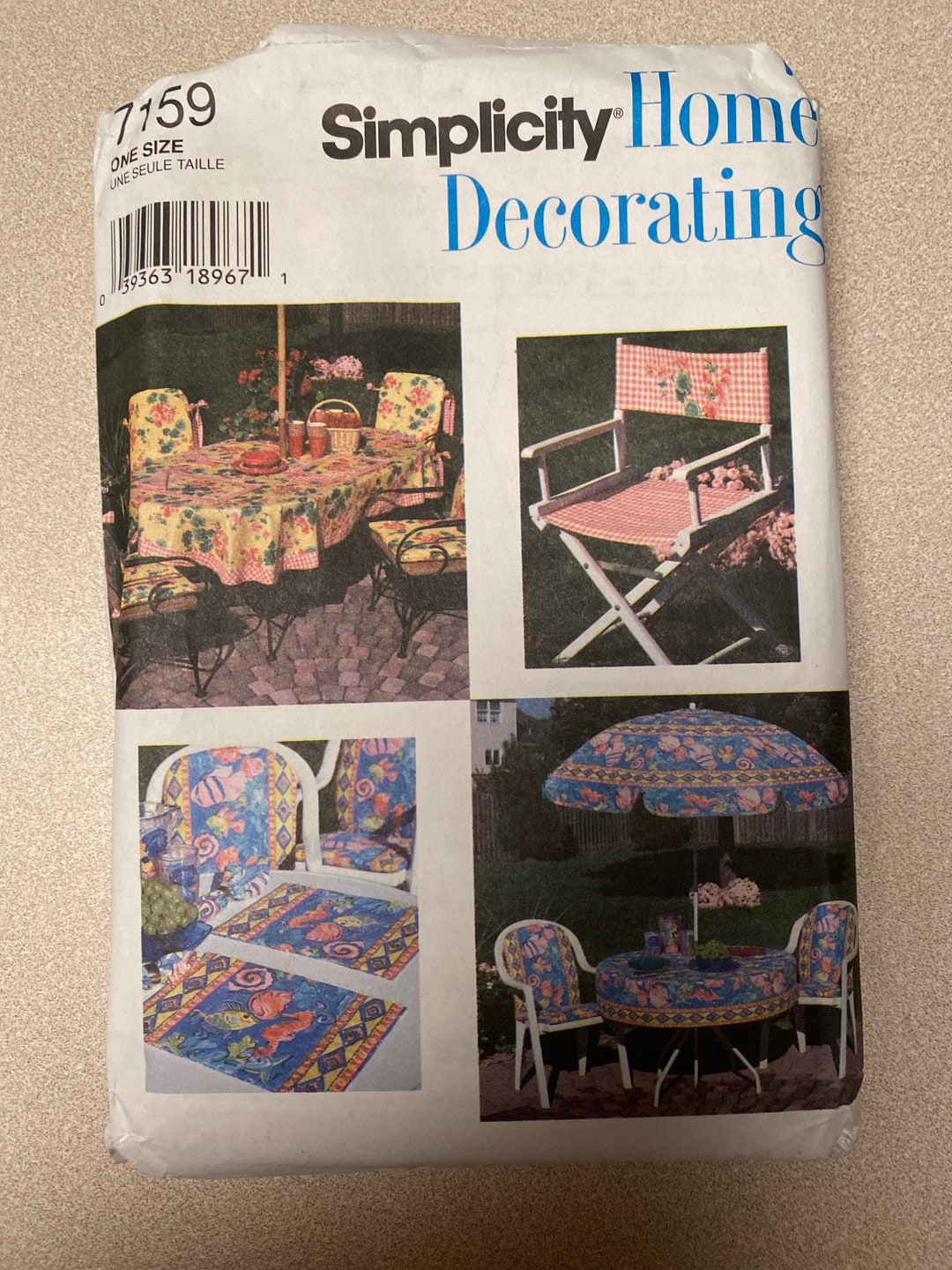 Simplicity 7159 Deck and Patio Accessories Pattern - Etsy