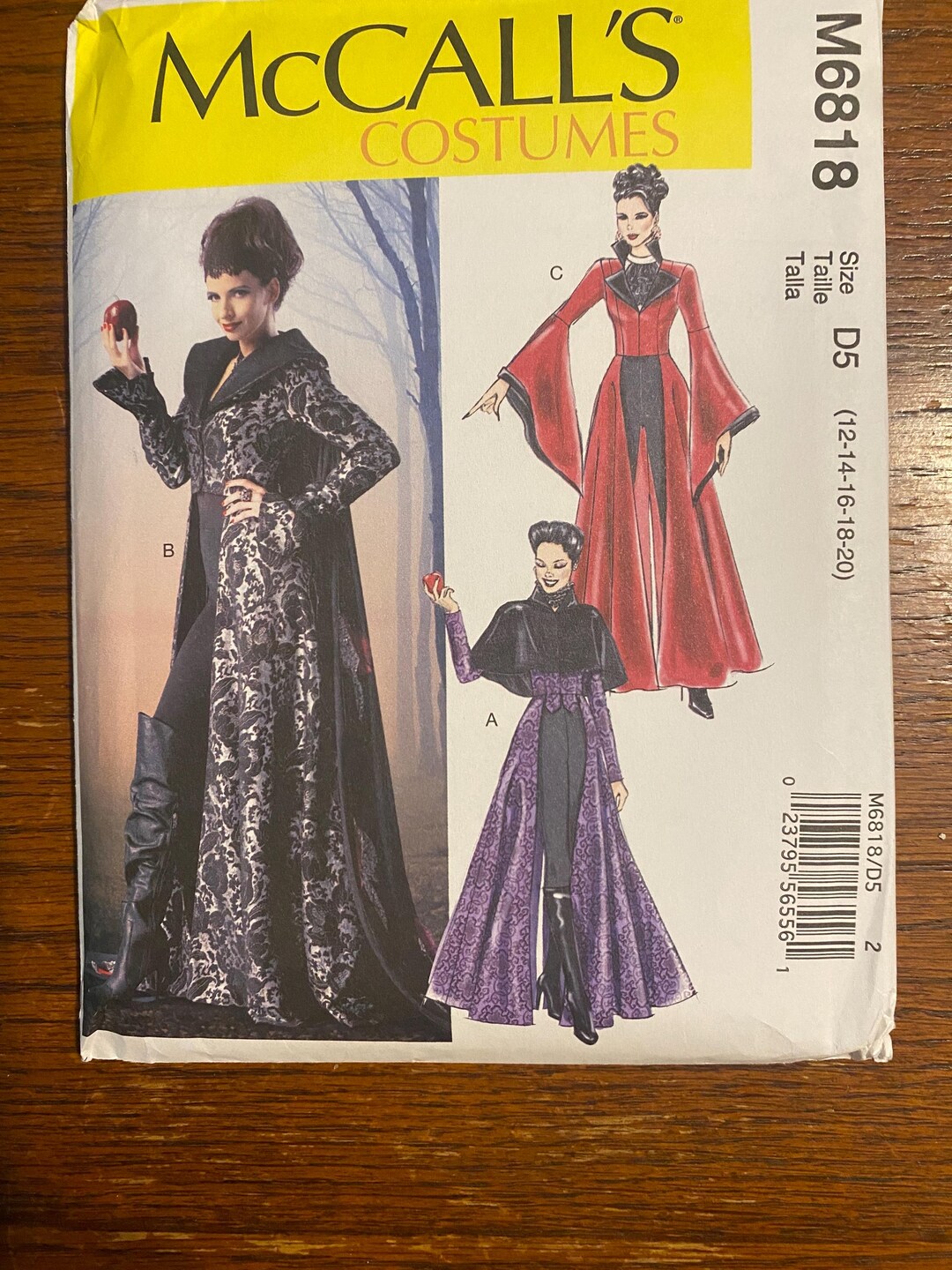 Mccalls Costumes 6818 Sizes 12-20 - Etsy