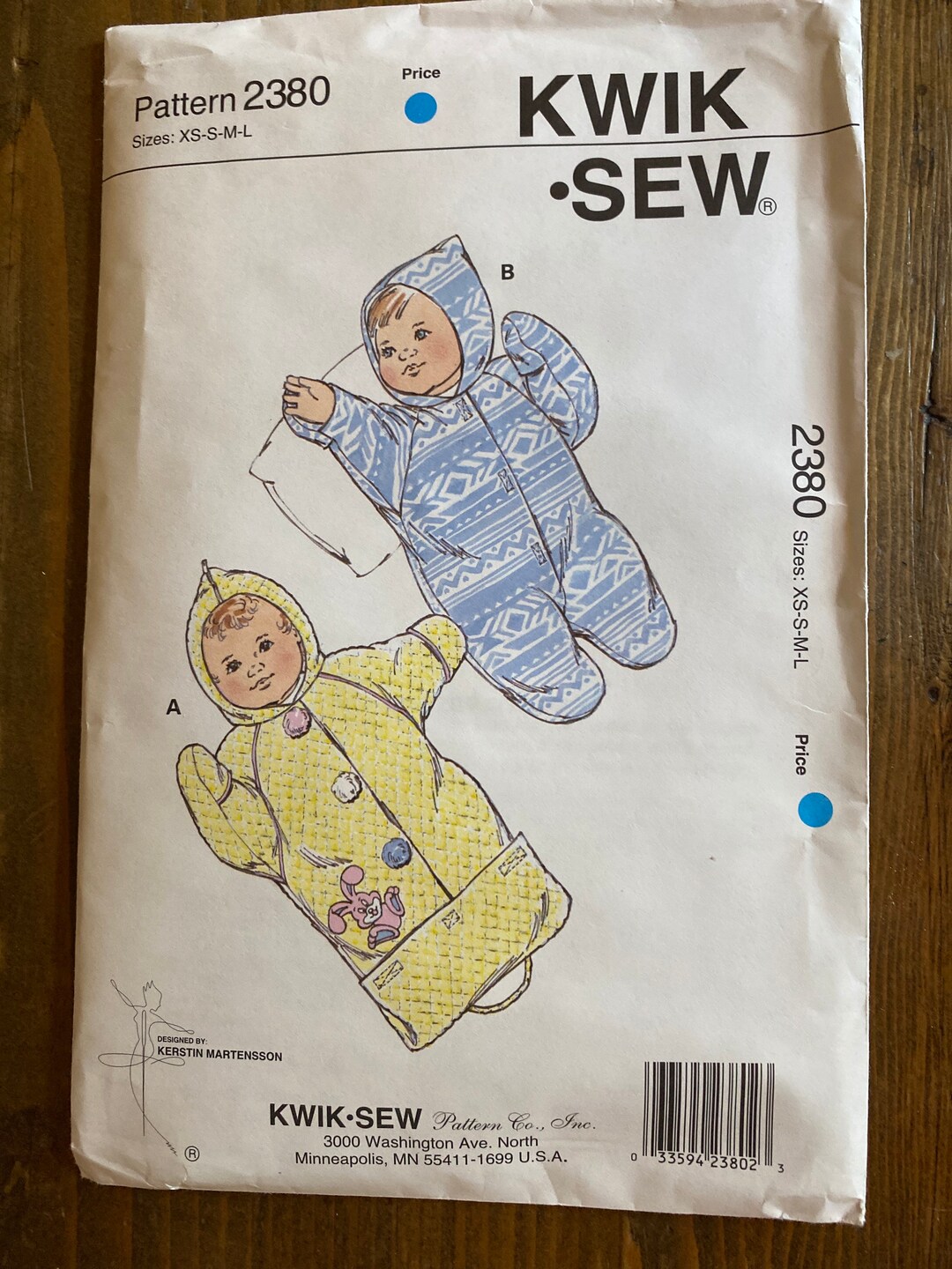 Kwik Sew 2380 baby bunting pattern sizes xsm- large - Etsy Österreich