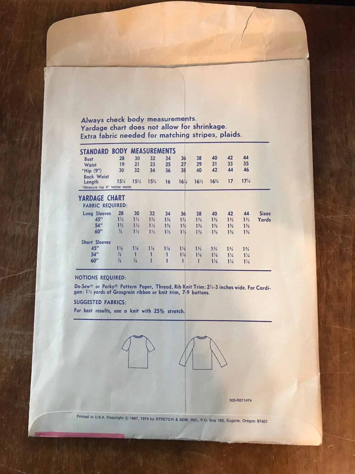 Stretch and Sew 300 Sweater Pattern - Etsy