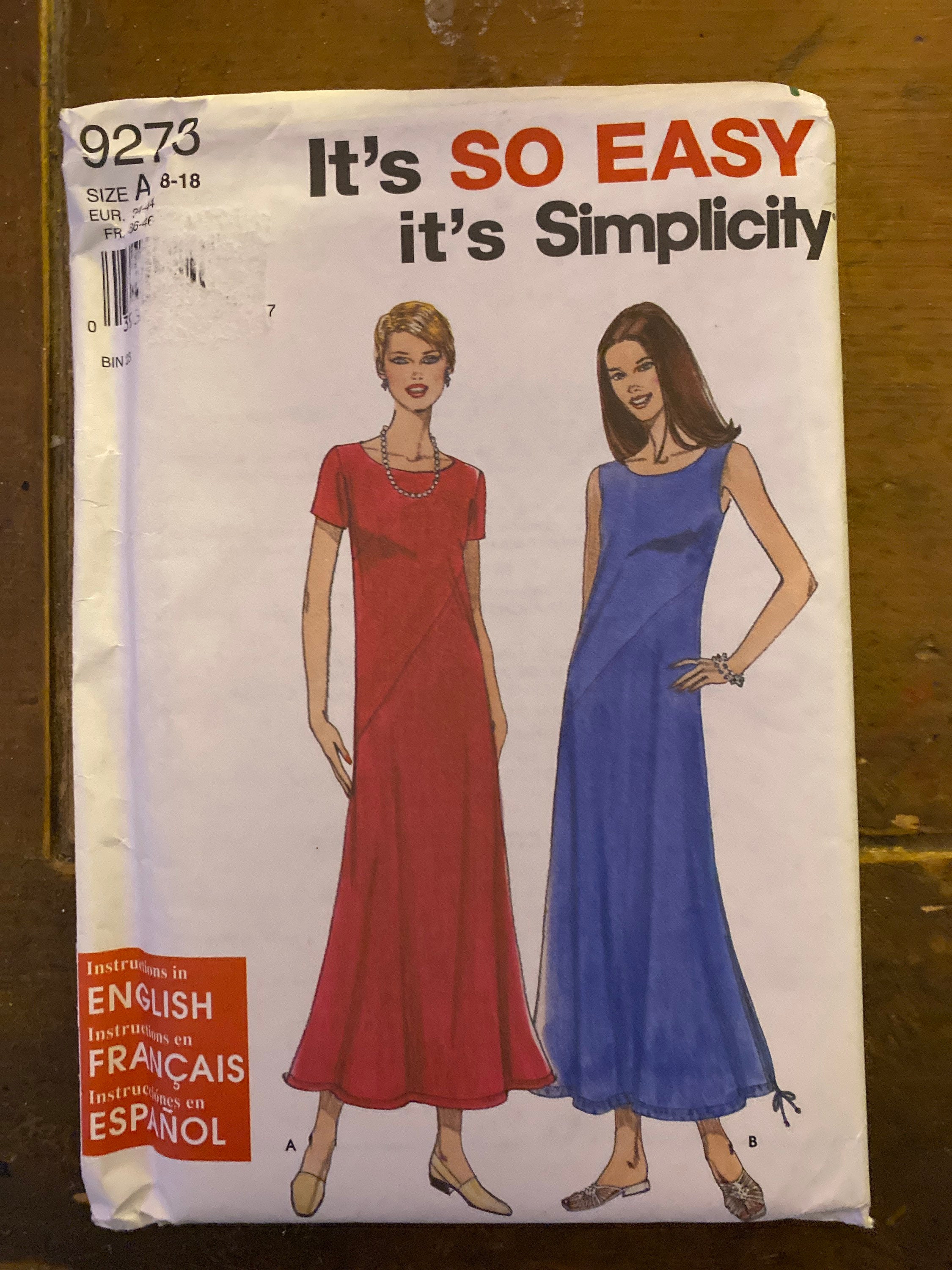 Simplicity 9273 Dress Pattern Sizes 8-18 - Etsy