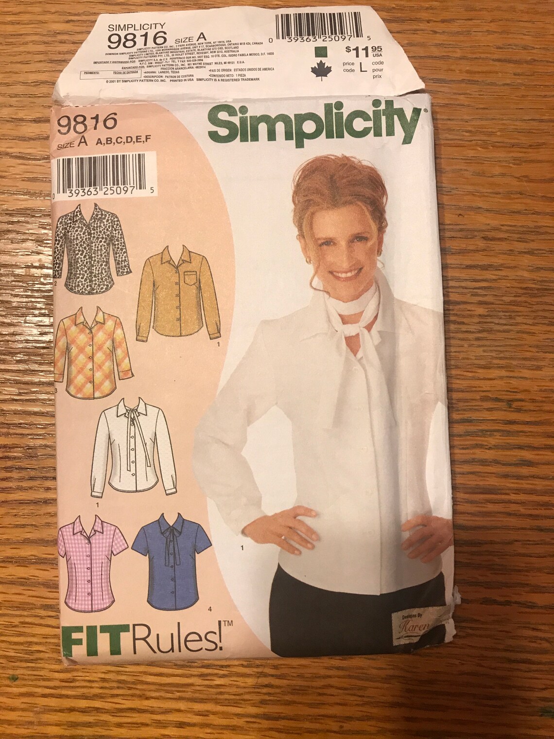 Simplicity 9816 Blouse Pattern - Etsy