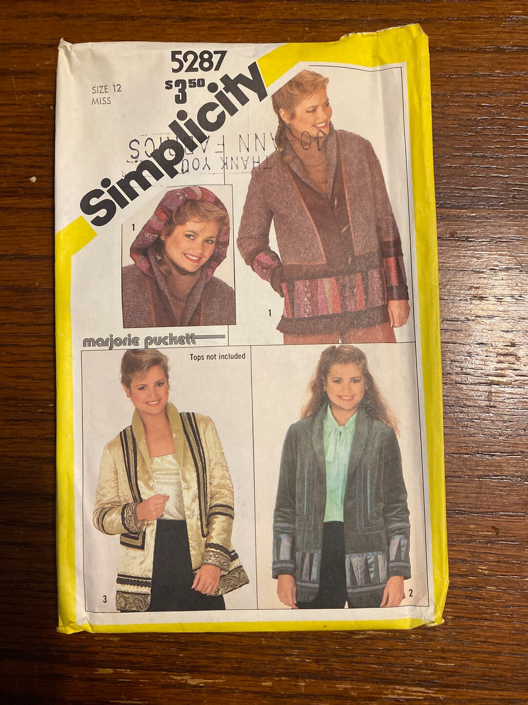 Simplicity 5287 Jacket Pattern - Etsy