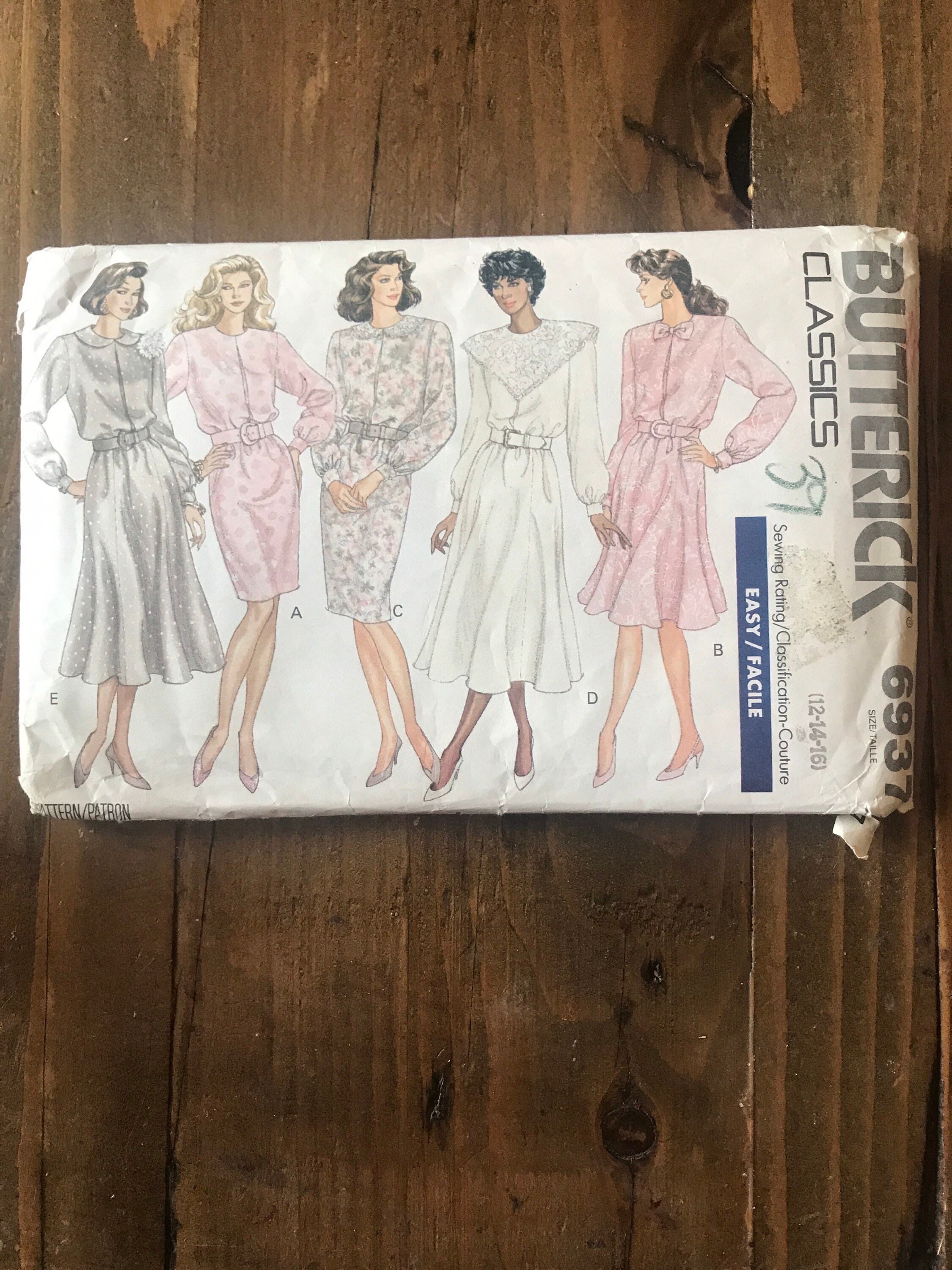Butterick 6937 Dress Pattern - Etsy