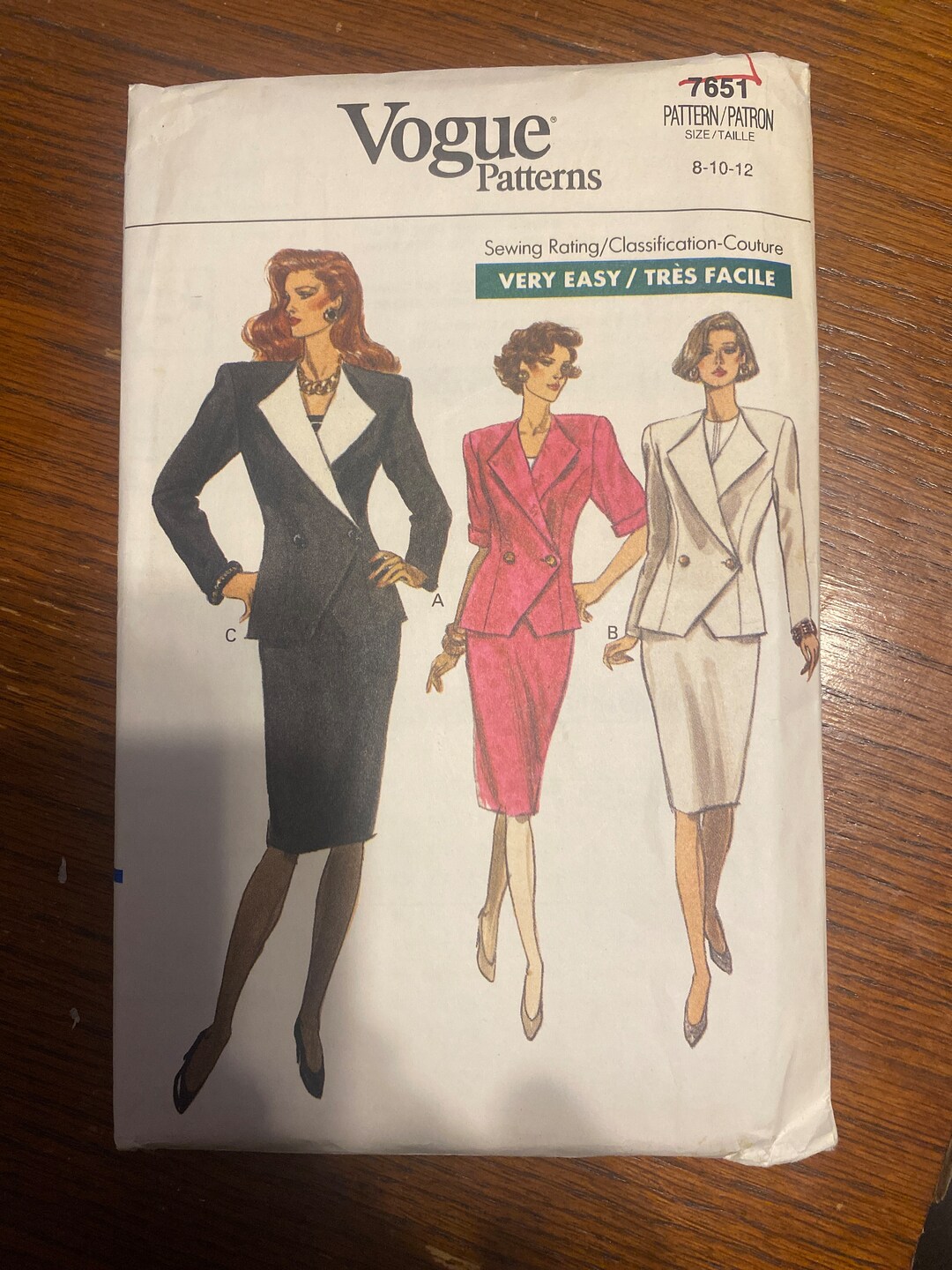 Vogue 7651 Jacket and Skirt Pattern - Etsy