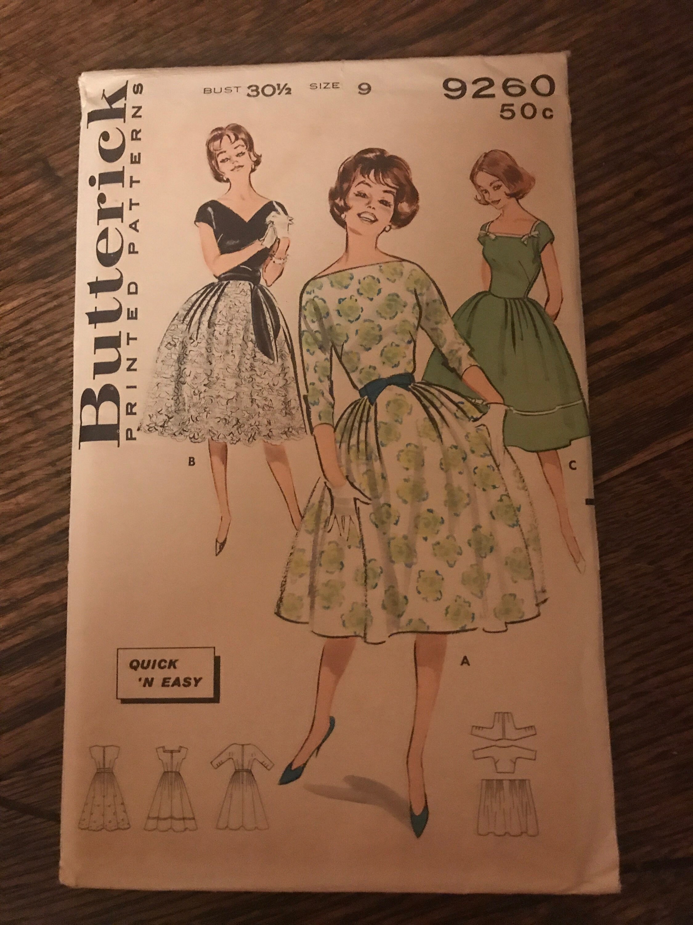 1960s Butterick 9260 Dress Pattern Uncut - Etsy