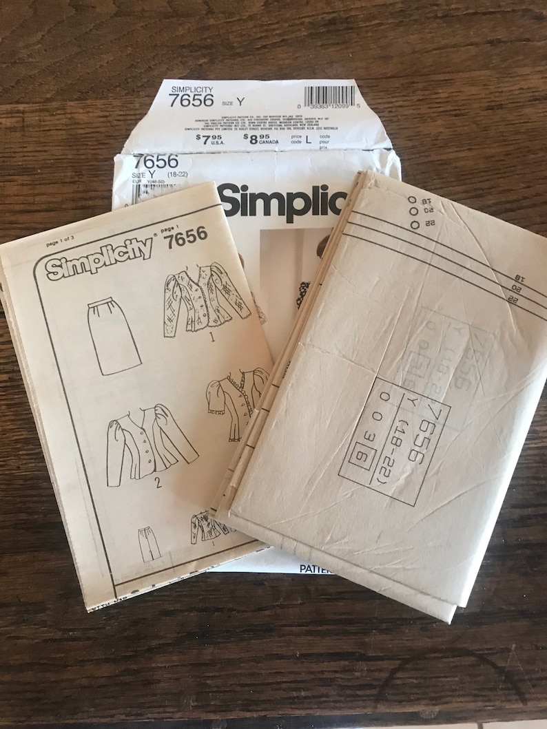 Simplicity Pattern 7656 Misses Two Piece Dress Size 18-22 - Etsy