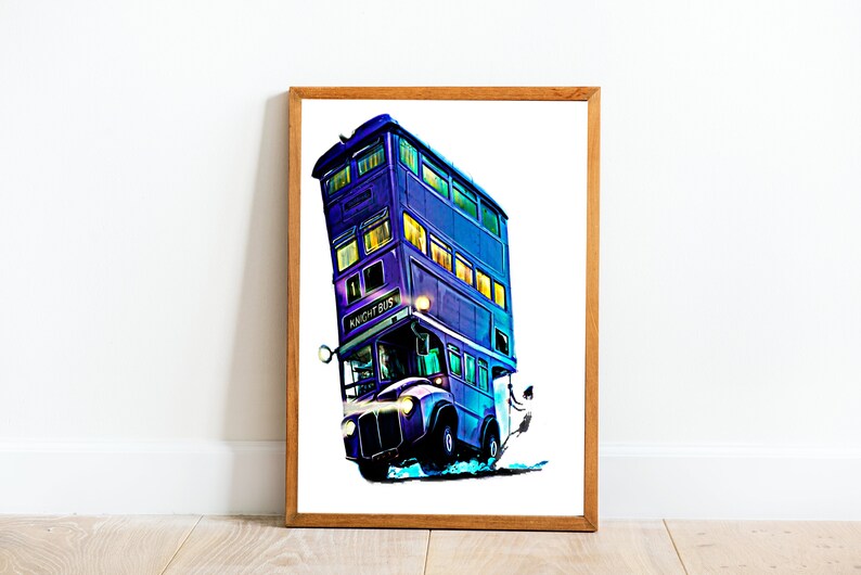 Printable Wizard Theme Poster Knight Bus for Pottermore Gift Hogwarts ...