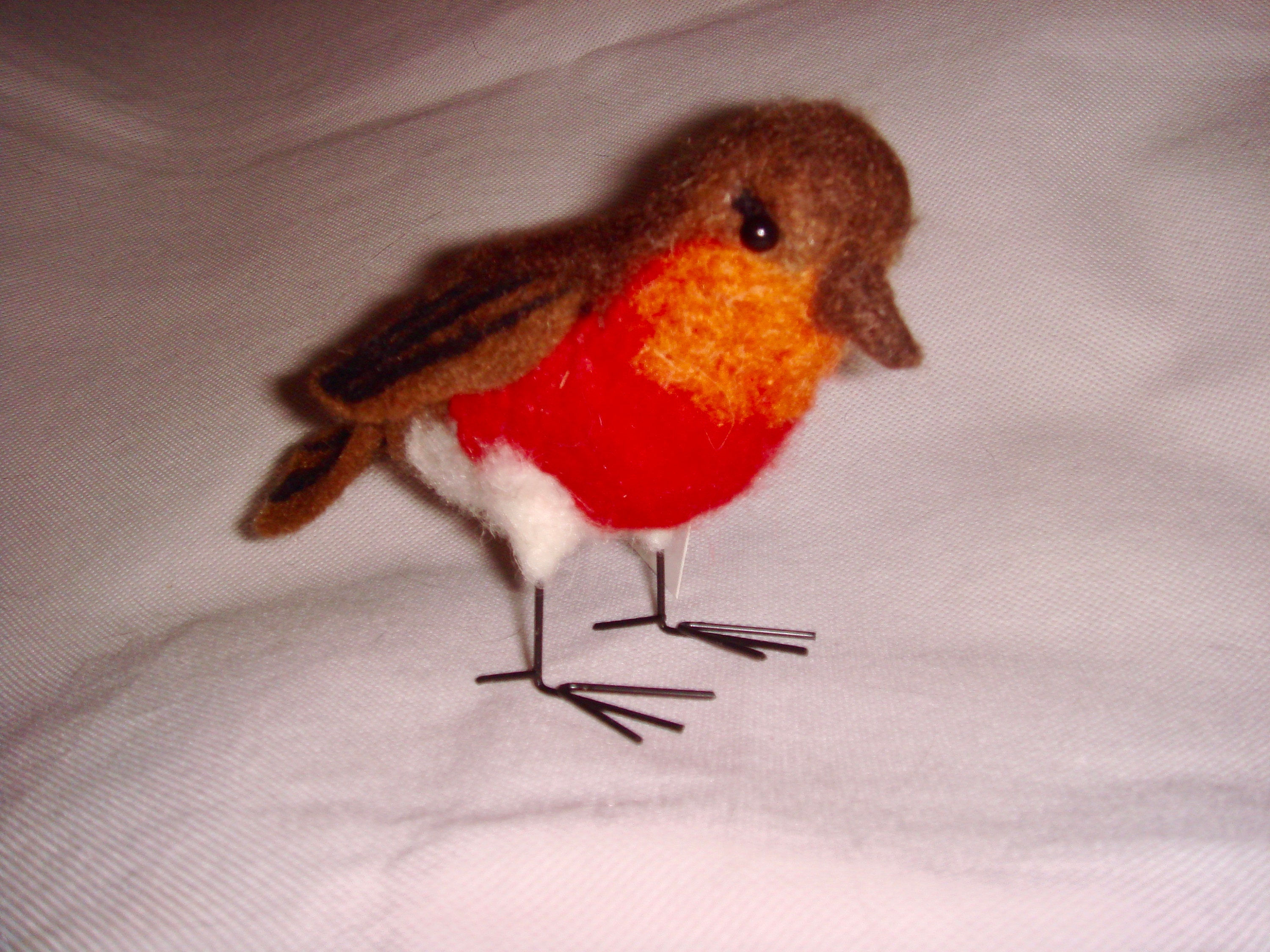 Pin Felt Needle Felted Robin Collectible Miniature Wild Life - Etsy