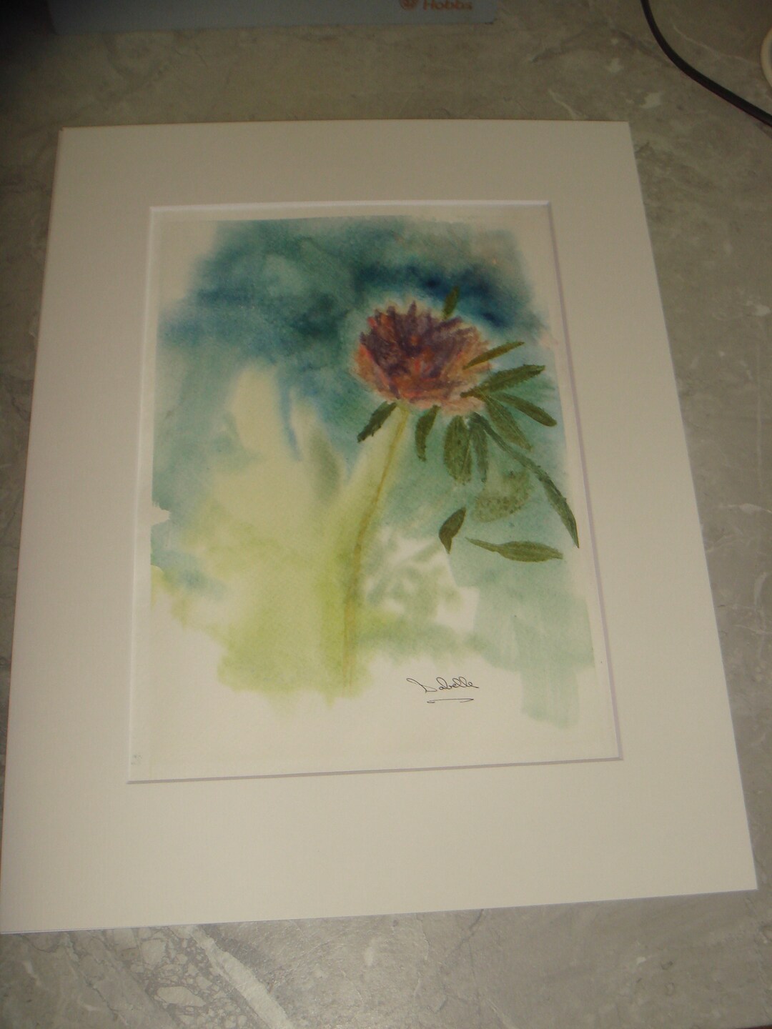 Original Signed Art Work & Certificate Watercolour Fantasy Flower A4 ...