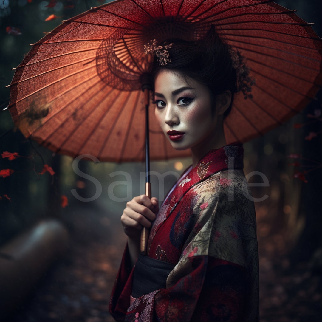 Japanese Traditional Portrait Art V6 - Etsy