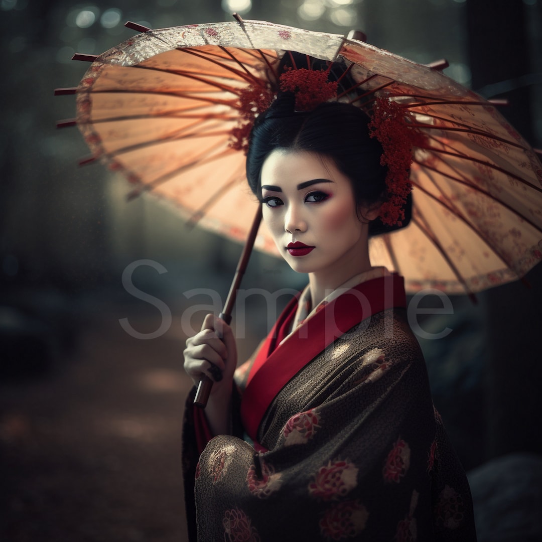 Japanese Traditional Portrait Art V10 - Etsy