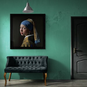 Johannes Vermeer Girl With a Pearl Earring Rendition - Etsy