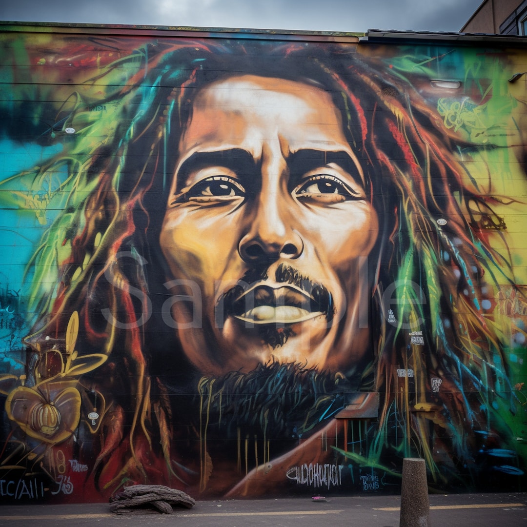 Bob Marley Graffiti Art - Bob Marley Graffiti Art - Etsy