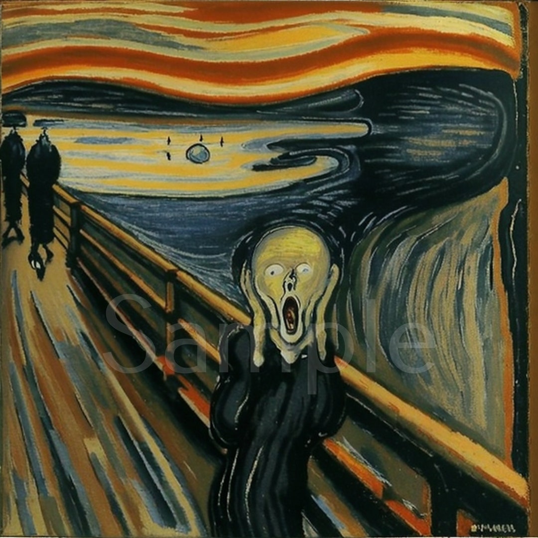 The Scream by Edward Munch 1893 Rendition - Etsy