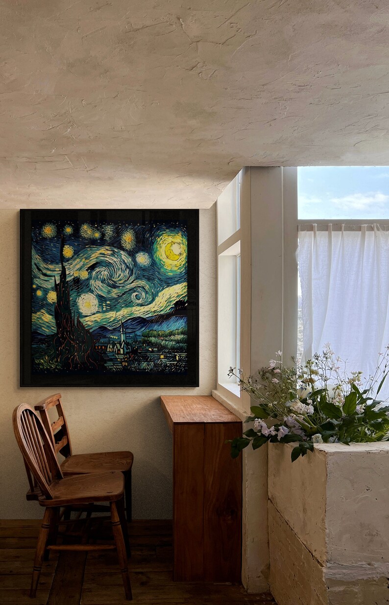 Vincent Van Gogh the Starry Night 1889 Rendition - Etsy
