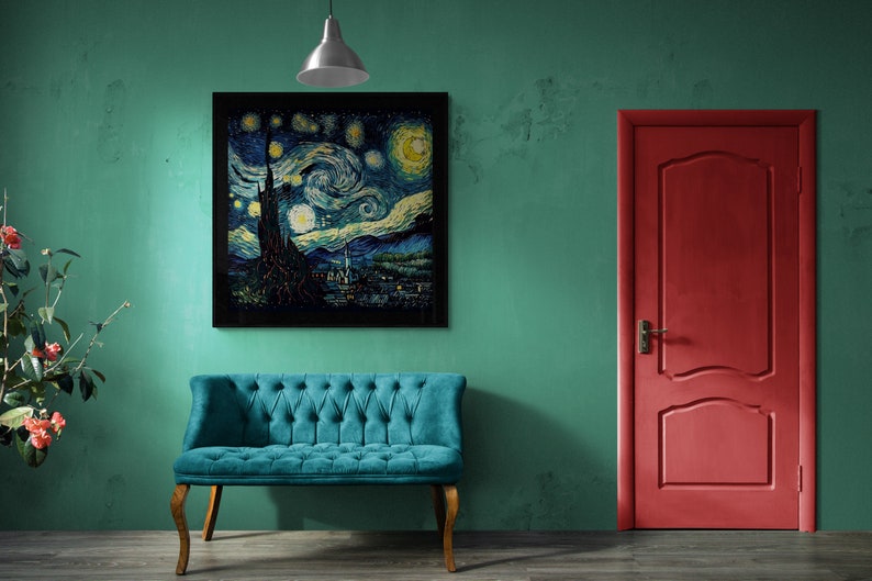 Vincent Van Gogh the Starry Night 1889 Rendition - Etsy