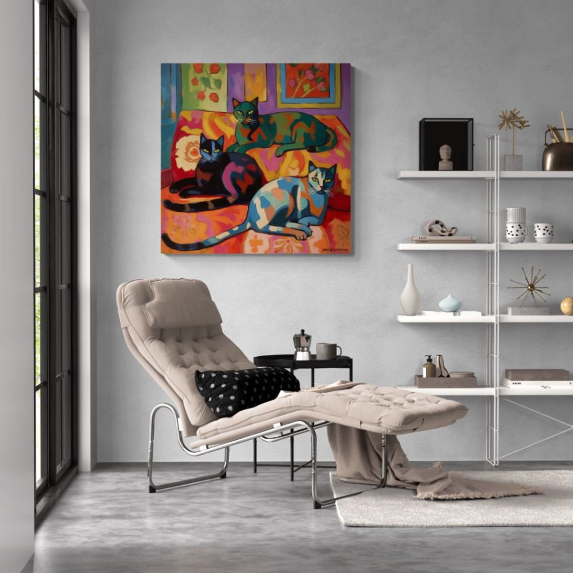 Henri Matisse, Depicting His Three Cats Lounging Together in a Cozy Interior - Etsy