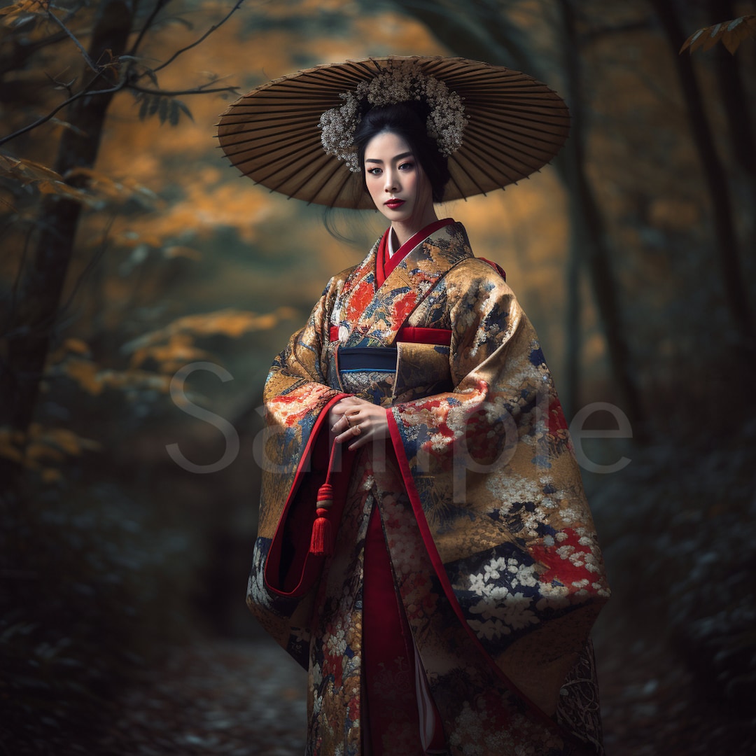 Japanese Traditional Portrait Art V9 - Etsy