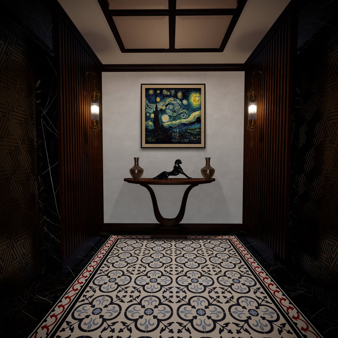 Vincent Van Gogh the Starry Night 1889 Rendition - Etsy