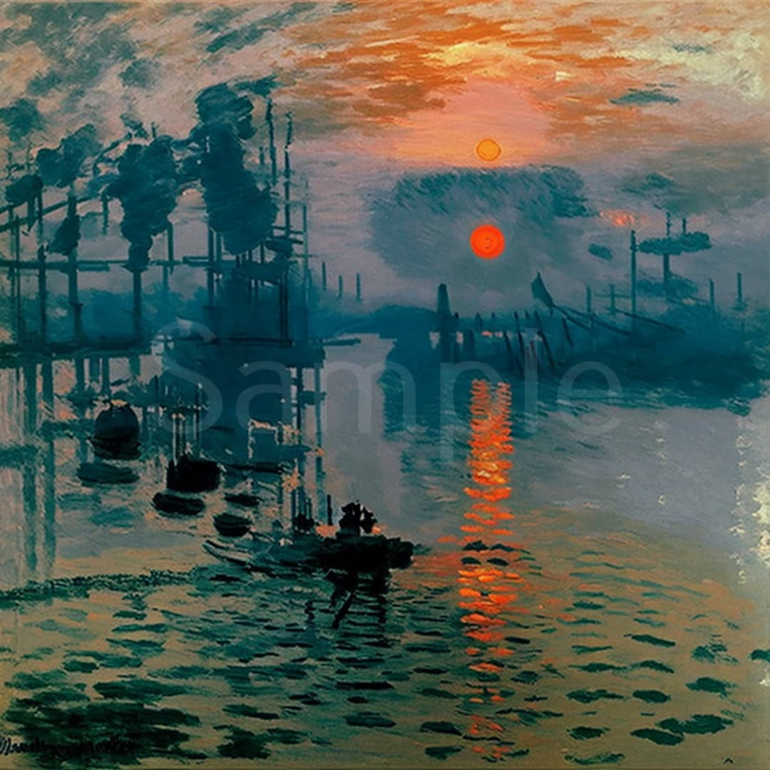 Claude Monet Impression Sunrise 1874 Rendition - Etsy
