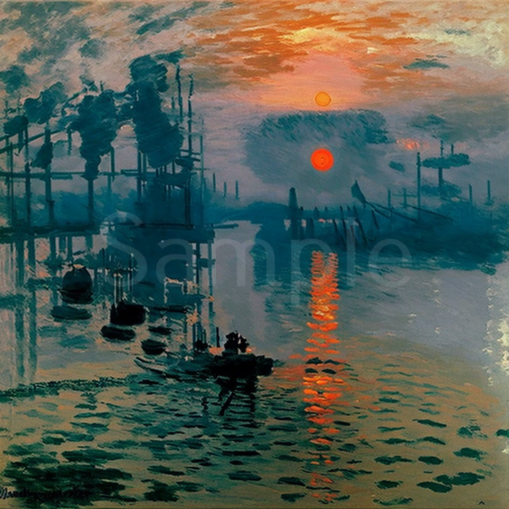 Claude Monet Impression Sunrise 1874 Rendition - Etsy