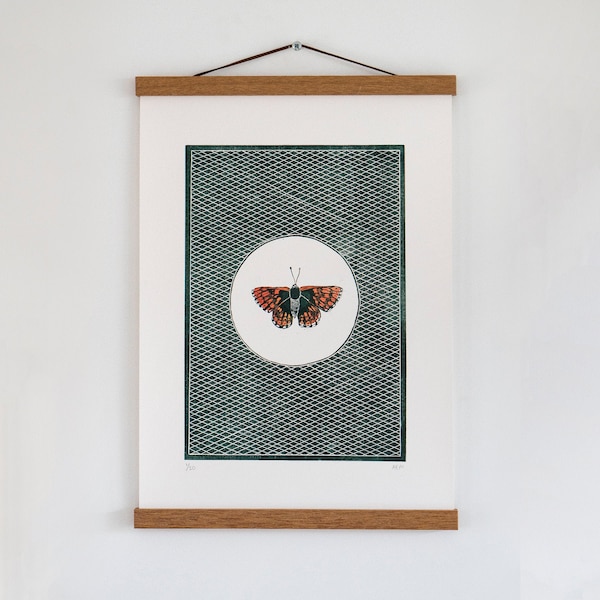 Butterfly Linocut - Etsy