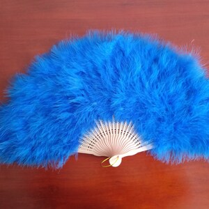 Royal Blue Feather Fan,dance Fan,cheap Burlesque Fans,size ...
