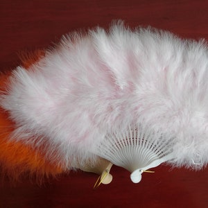 Light Pink/orange Feather Fan,dance Fan,cheap Burlesque Fans,size ...