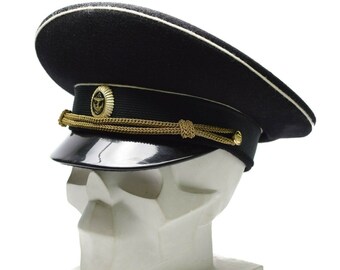 Original Russian Soviet Army Cap Visor Forage Peaked Black | Etsy