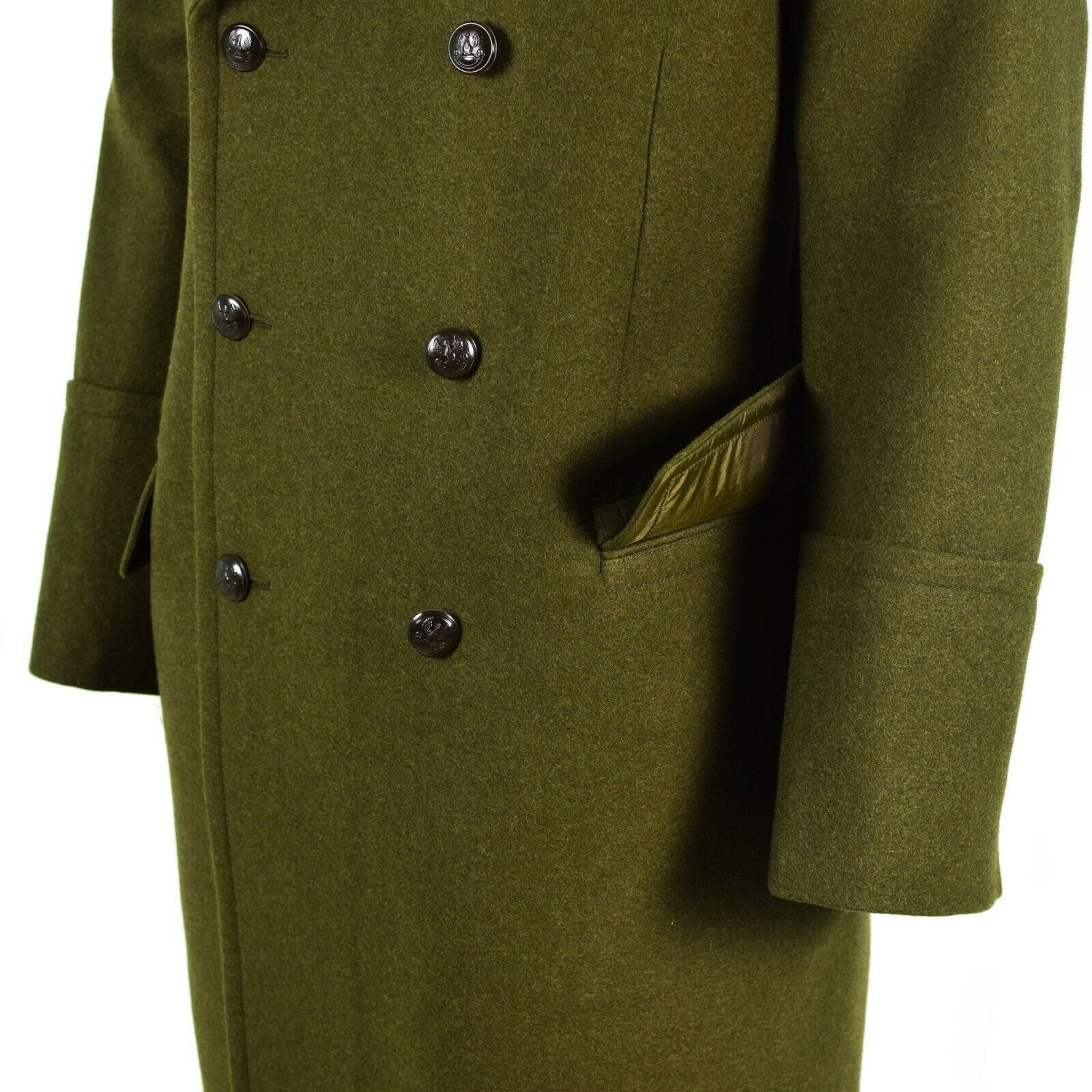 Genuine Polish army Wool Overcoat Olive OD khaki military Genuine Polish army Wool Overcoat Olive OD khaki military