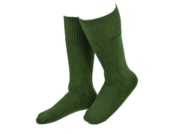 Genuine Dutch Army Socks Military Green Wool Long Crew Boot | Etsy
