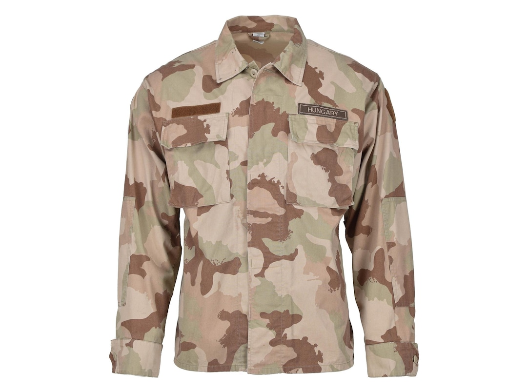 Original Hungarian Military Tactical Jacket Combat Desert Camo Shirt ...