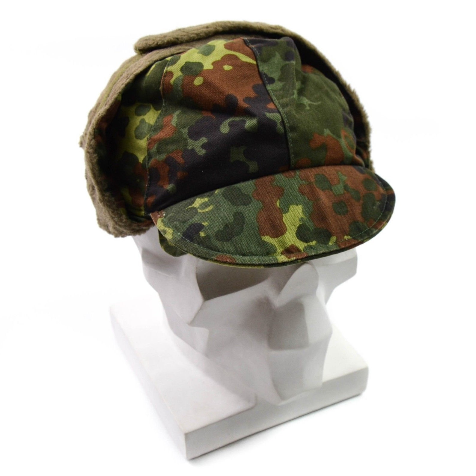 Genuine German Army Military Winter Pile Cap Flecktarn Hat - Etsy